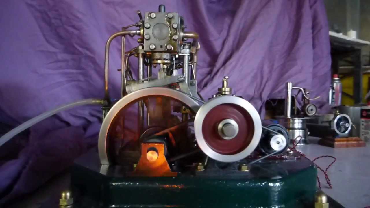 Inverted twin Steam engine - YouTube