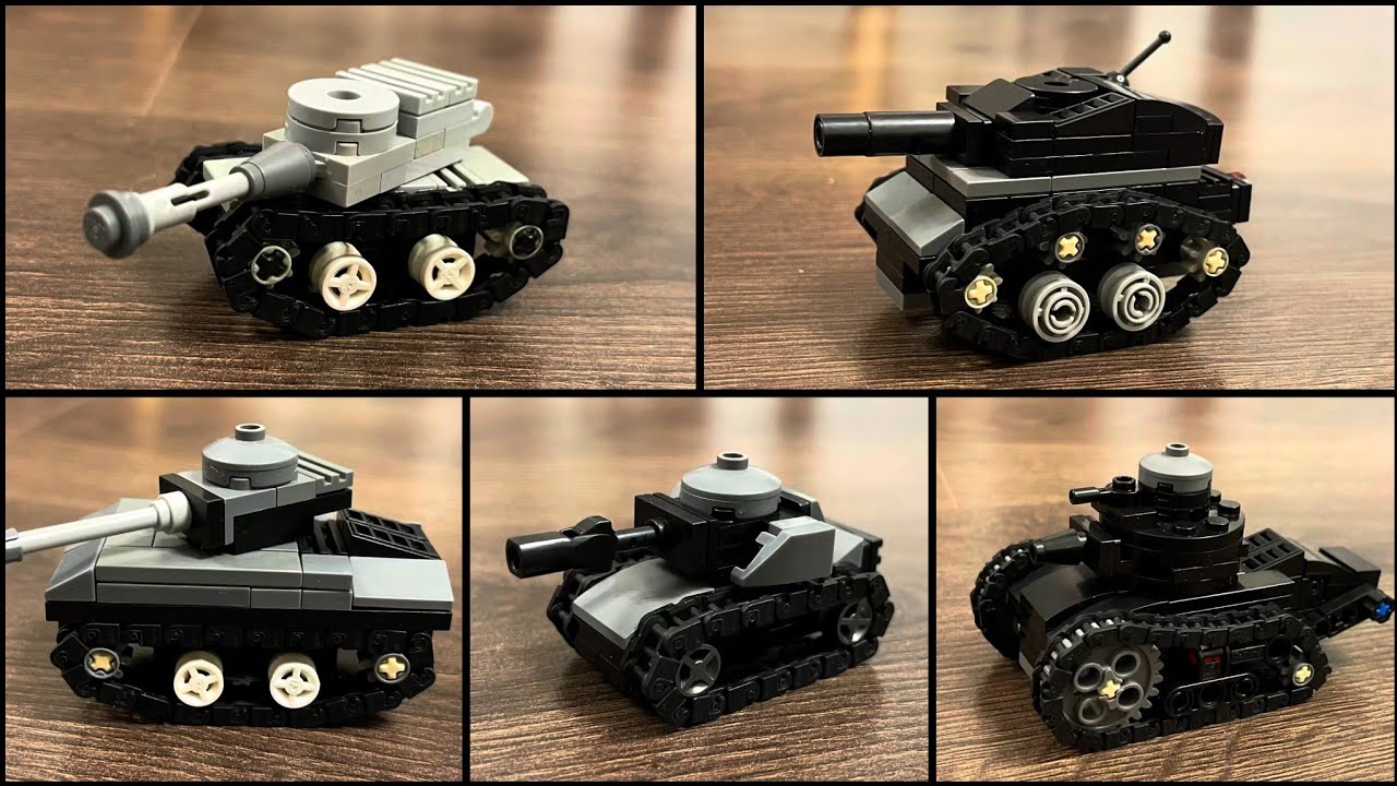 How to Build 5 Unique LEGO Mini Tanks (Tutorial) - YouTube
