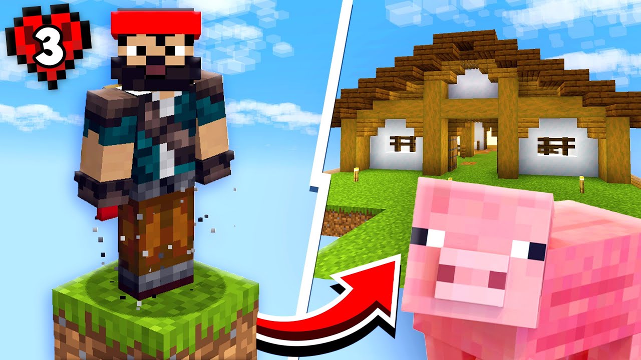 Am Facut un Hambar pe Minecraft Oneblock Hardcore #3 - YouTube