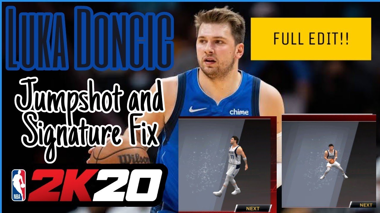 Luka Doncic Jumpshot and Signature Fix (Full Edit) Nba 2k20 Mobile ...