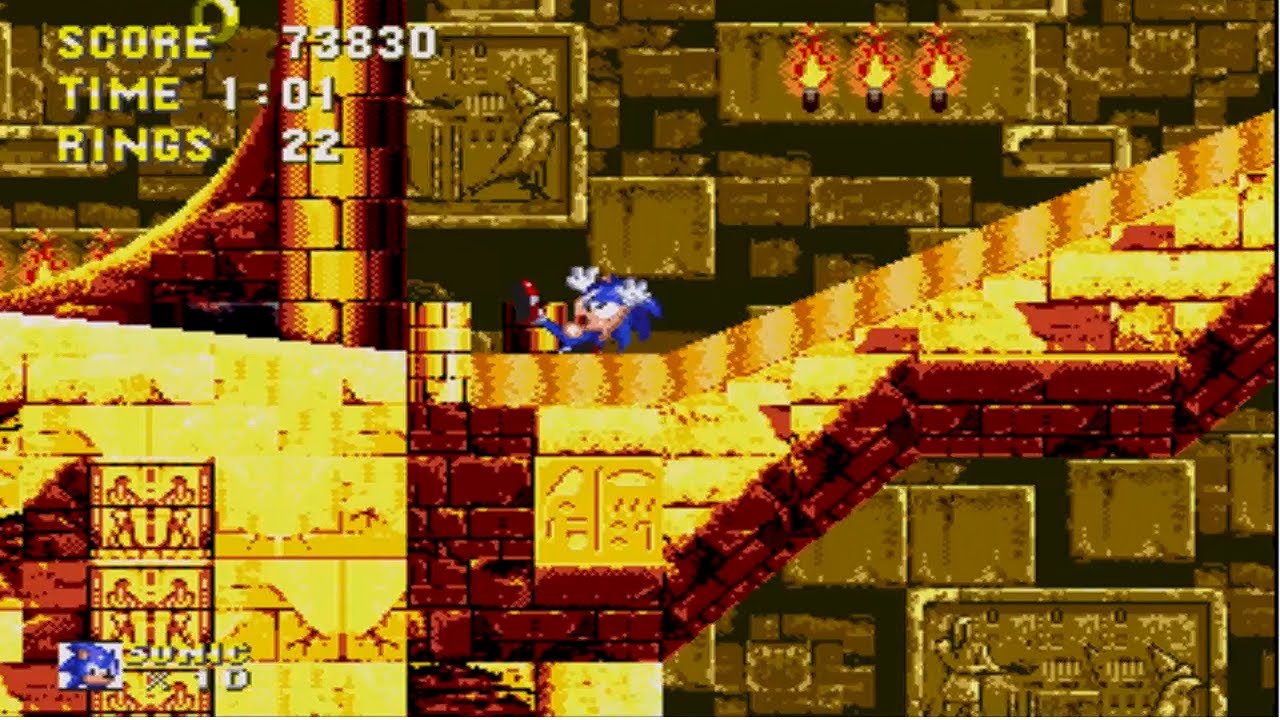 Sonic 3 e Knuckles Sandopolis Zone 2 - YouTube