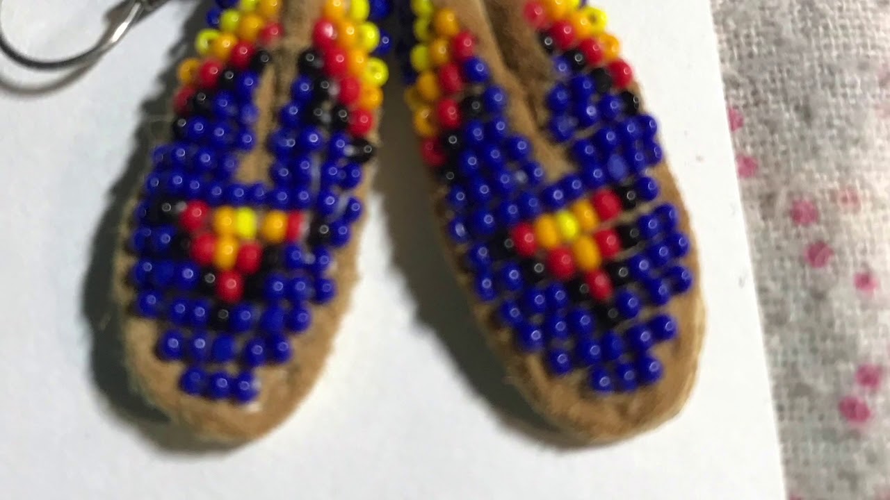Beaded Moccasin Earrings - YouTube