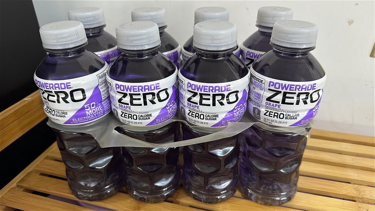 POWERADE ZERO 20 oz Grape Flavor - 8 Pack - YouTube