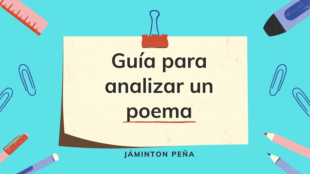 Guía para analizar un poema - YouTube