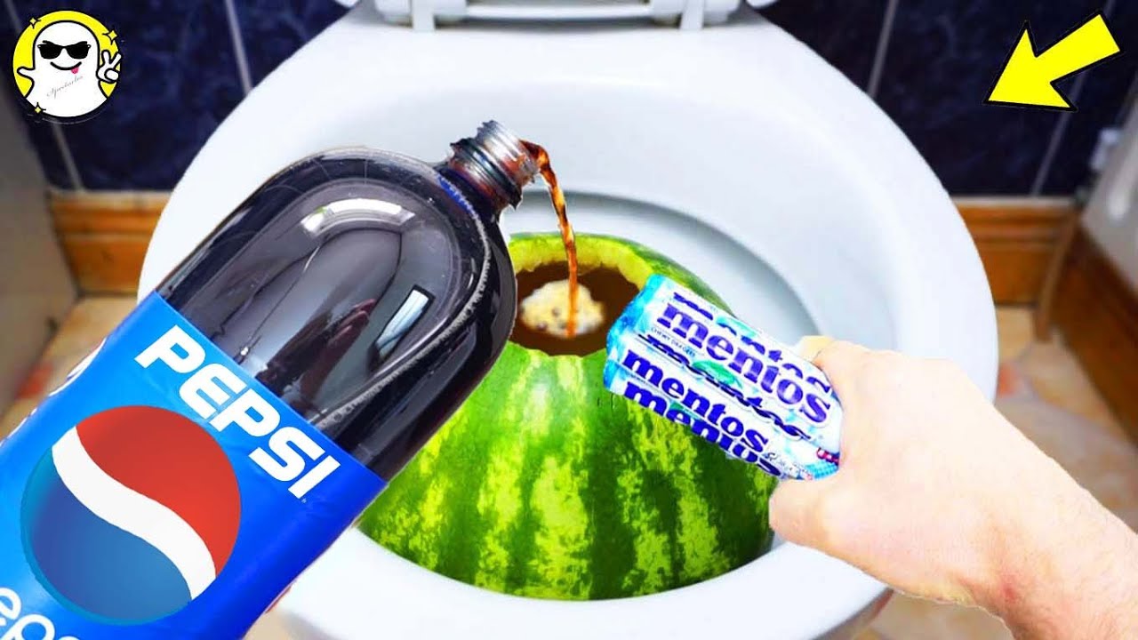 Big Pepsi Eruption, Pepsi and Mentos in the Toilet 3 - YouTube