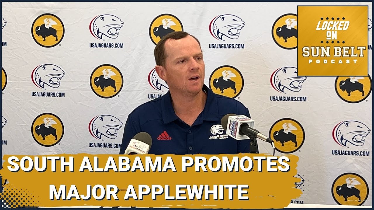 South Alabama Jaguars Promote Major Applewhite - YouTube