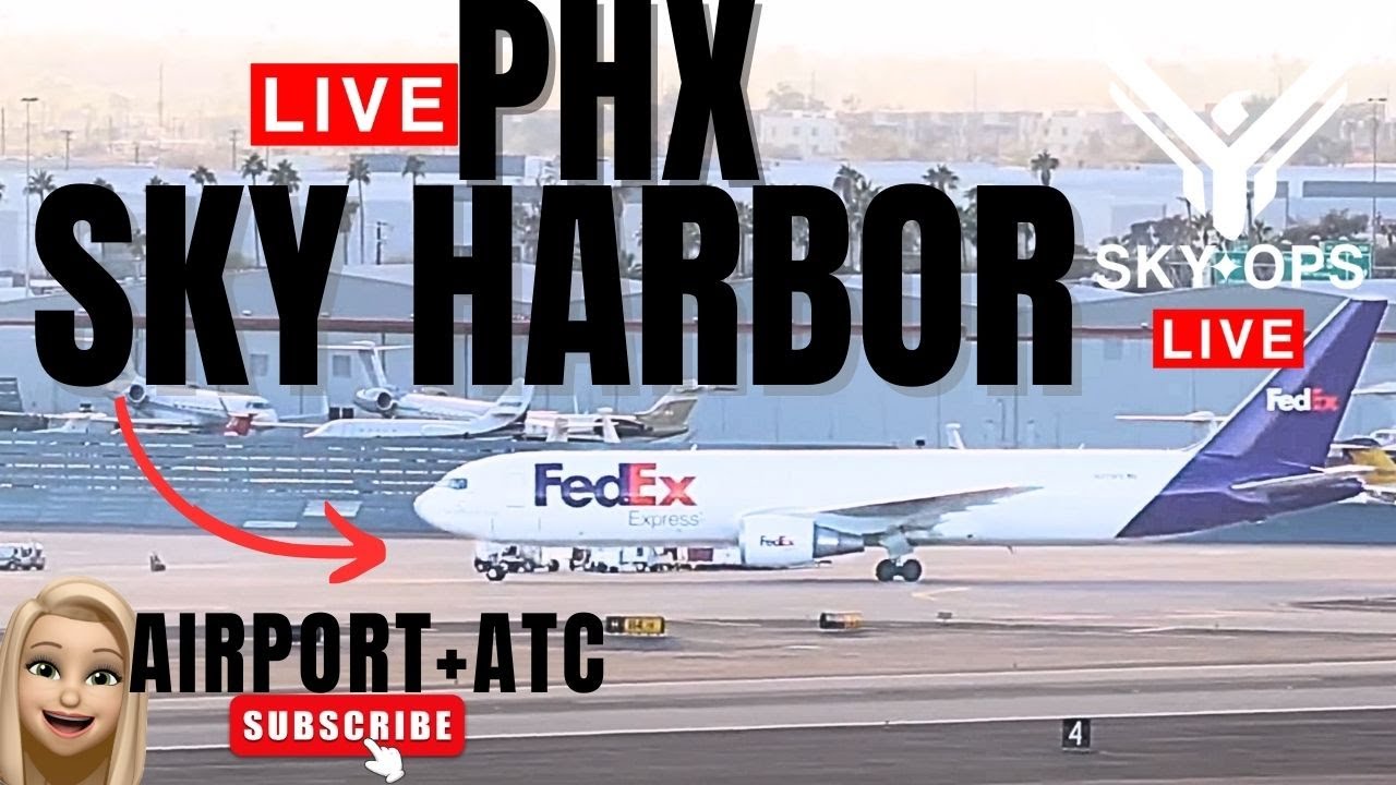 🔴LIVE PLANESPOTTING - PHOENIX SKY HARBOR – PHX LIVE - ATC, ARRIVALS ...