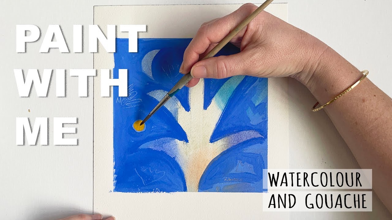 Watercolour and Gouache | Easy Paint Along - YouTube