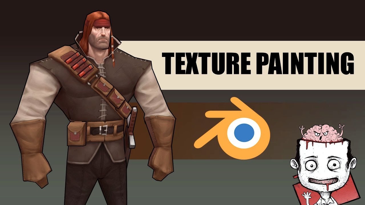 Blender lowpoly character texturing process - YouTube