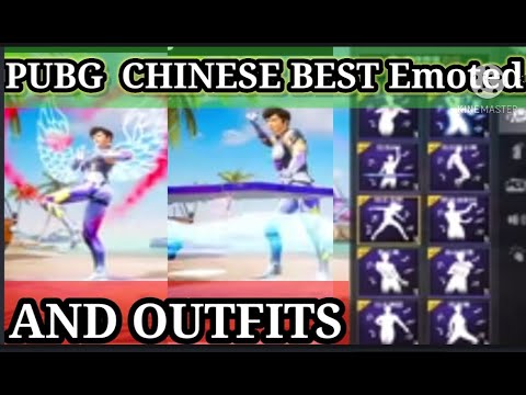 CHINESE PUBG BEST EMOTES AND OUTFIT || GFP VERSION ||#PUBG CHINESE ...