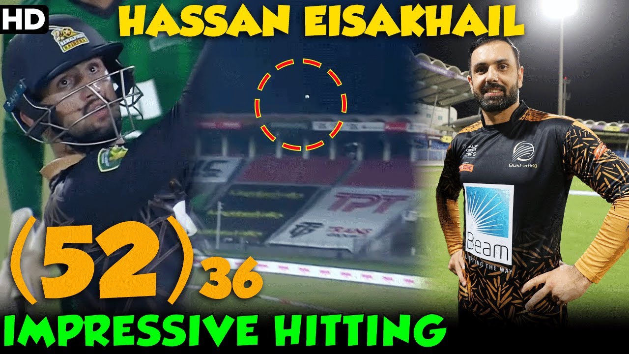Impressive Hitting By Hassan Eisakhail | Hyderabad Hunters vs ...