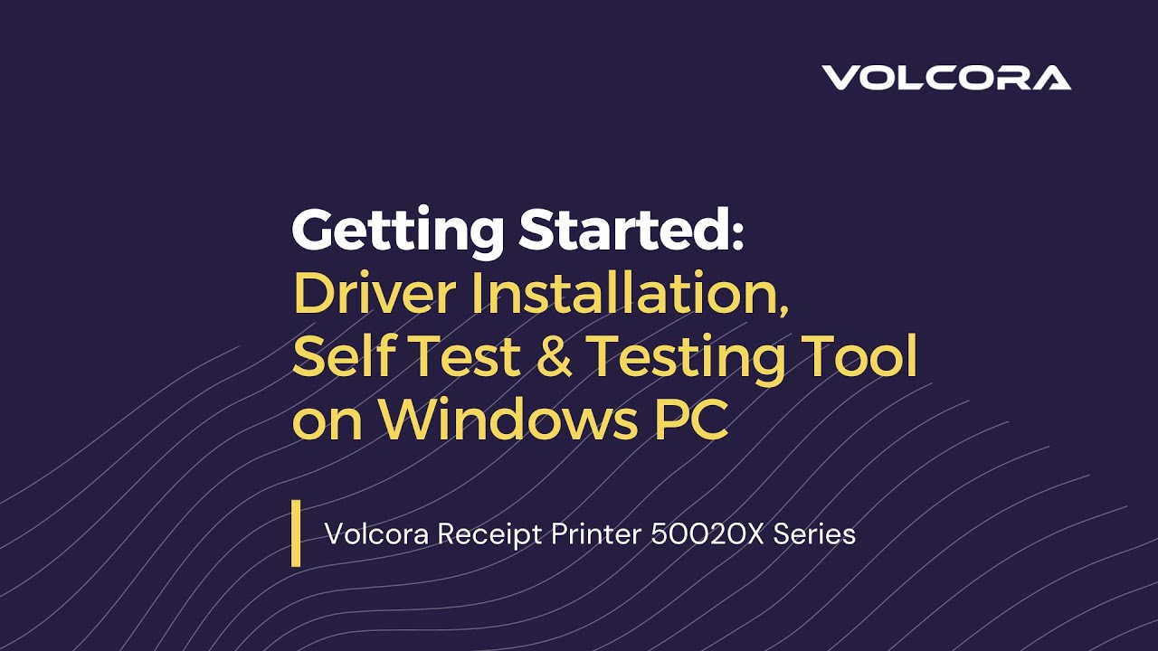 Volcora 50020X Series Receipt Printer - Getting Started & Self Test ...