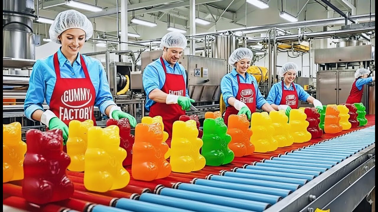 How Gummy Bears Are Made 😱 | Once Made In The Factory - YouTube