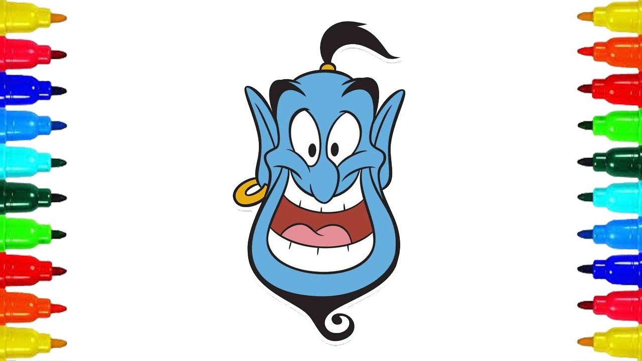 How to draw Genie from Aladdin | Aladdin drawing - YouTube
