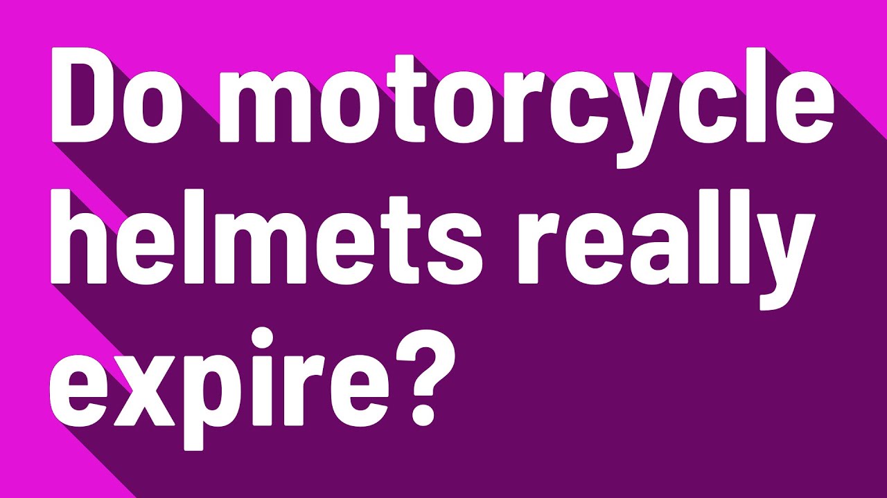 Do motorcycle helmets really expire? - YouTube