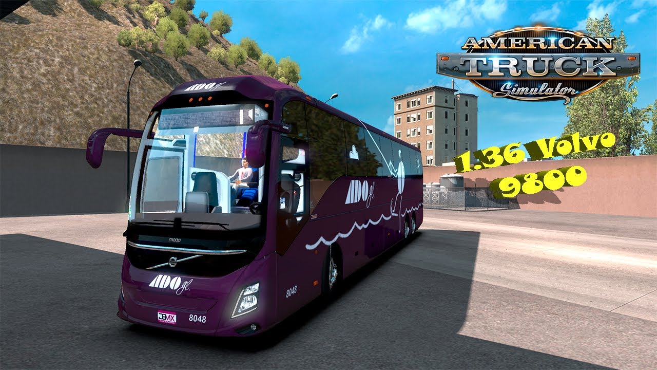 American Truck Simulator VOLVO 9800 BASICO 1.36│Mod ATS 1.36│México ...