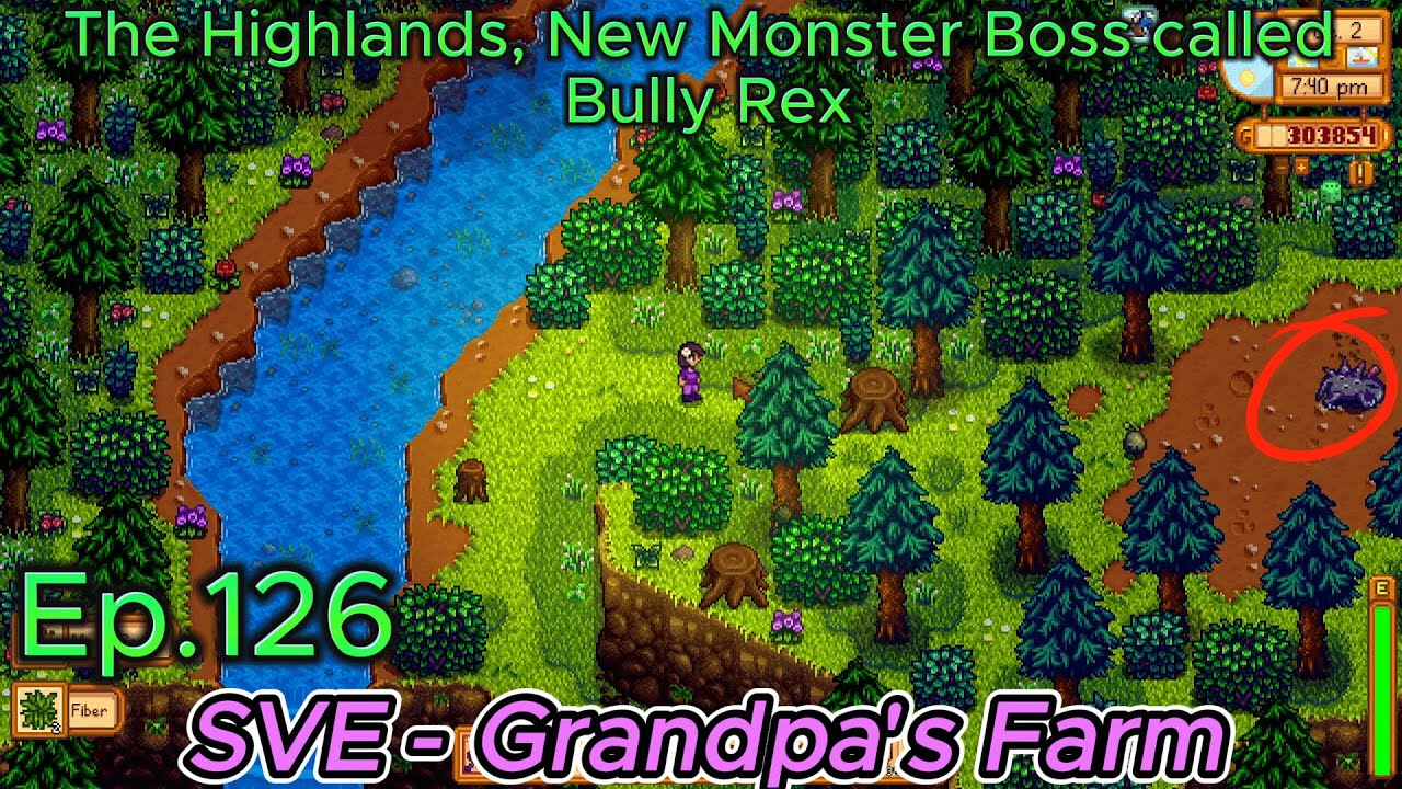 Stardew Valley Ex Ep126 - The Highlands, New Monster Boss called Bully ...