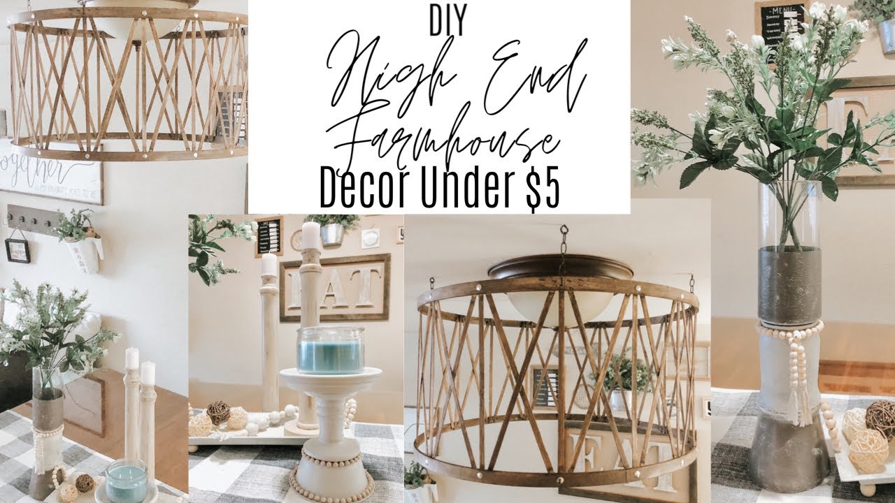 HIGH END DIYS UNDER $5 | MODERN FARMHOUSE DOLLAR TREE DIYS - YouTube