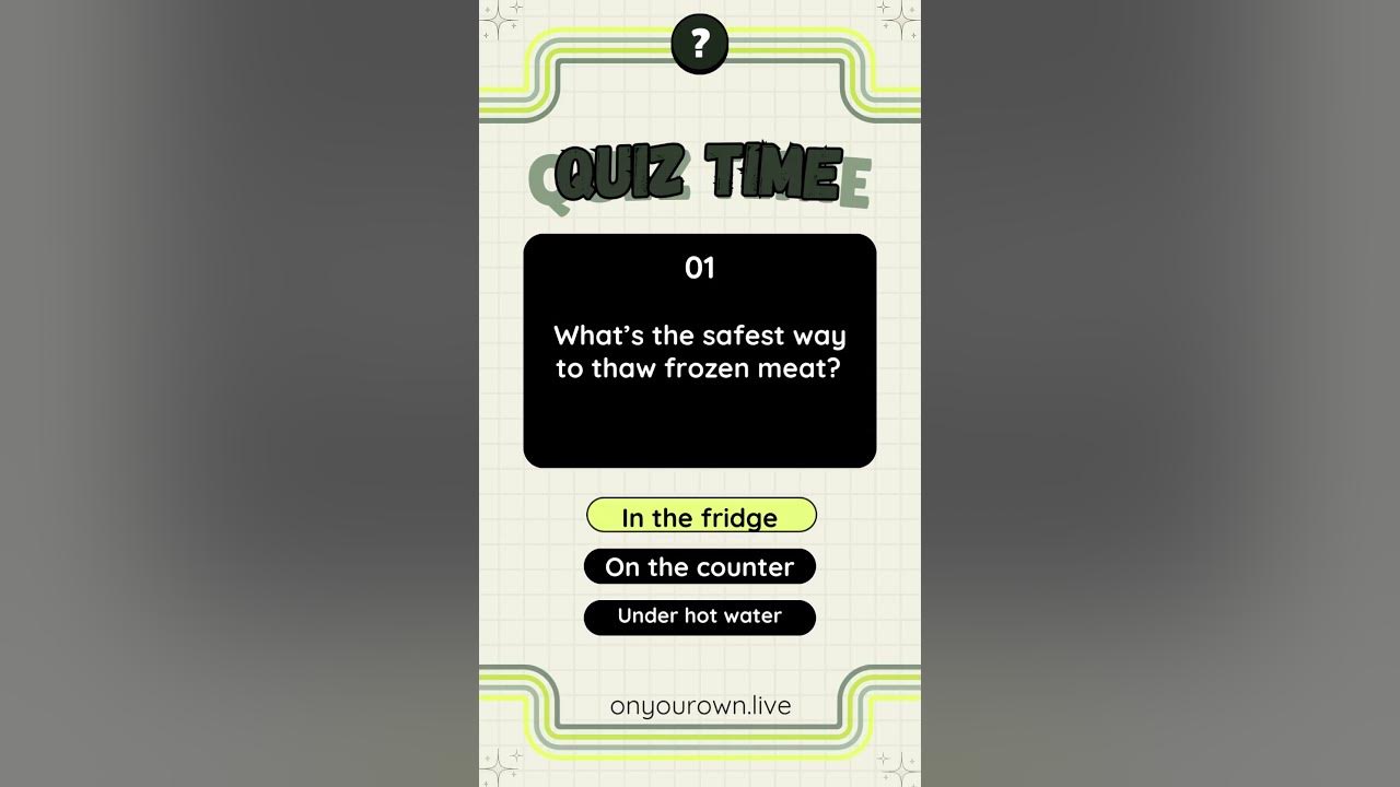 Cooking Skills Quiz Time - YouTube