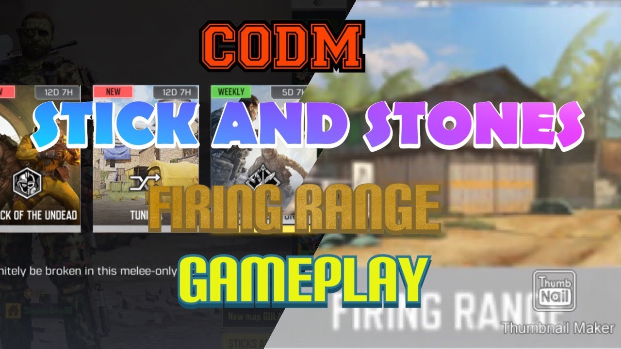 CODM STICK AND STONES GAMEPLAY || MAP: FIRING RANGE - YouTube