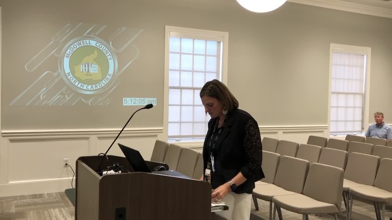 DSS Director Bobbie Sigmon speaks to McDowell Commissioners - YouTube