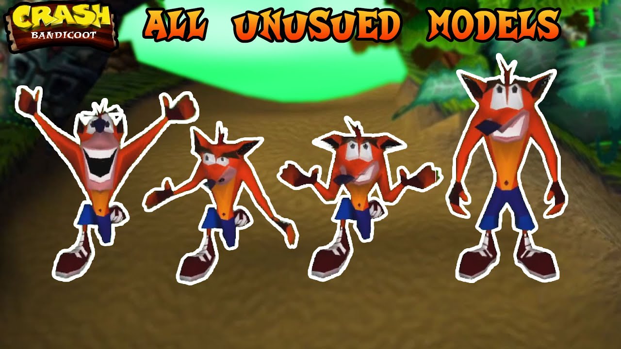 ALL UNUSED CRASH BANDICOOT MODELS and ANIMATIONS - YouTube