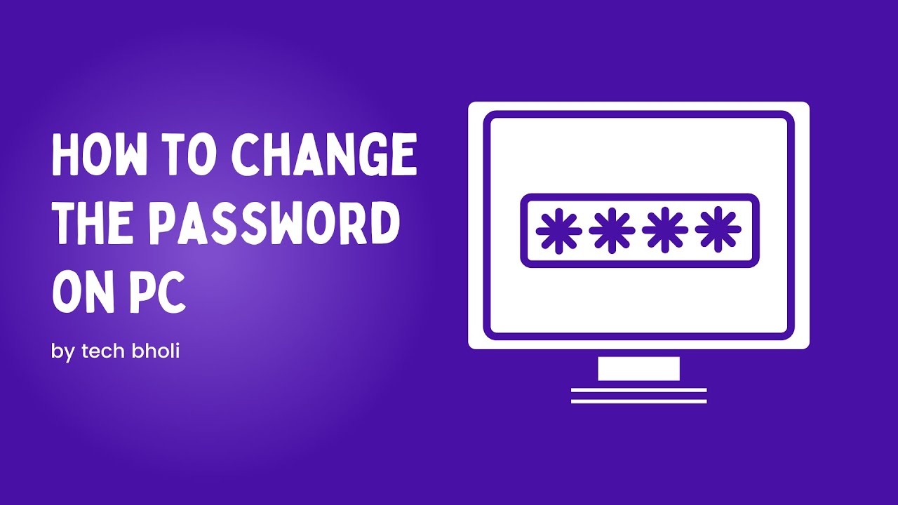 How to change password in pc/laptop - YouTube