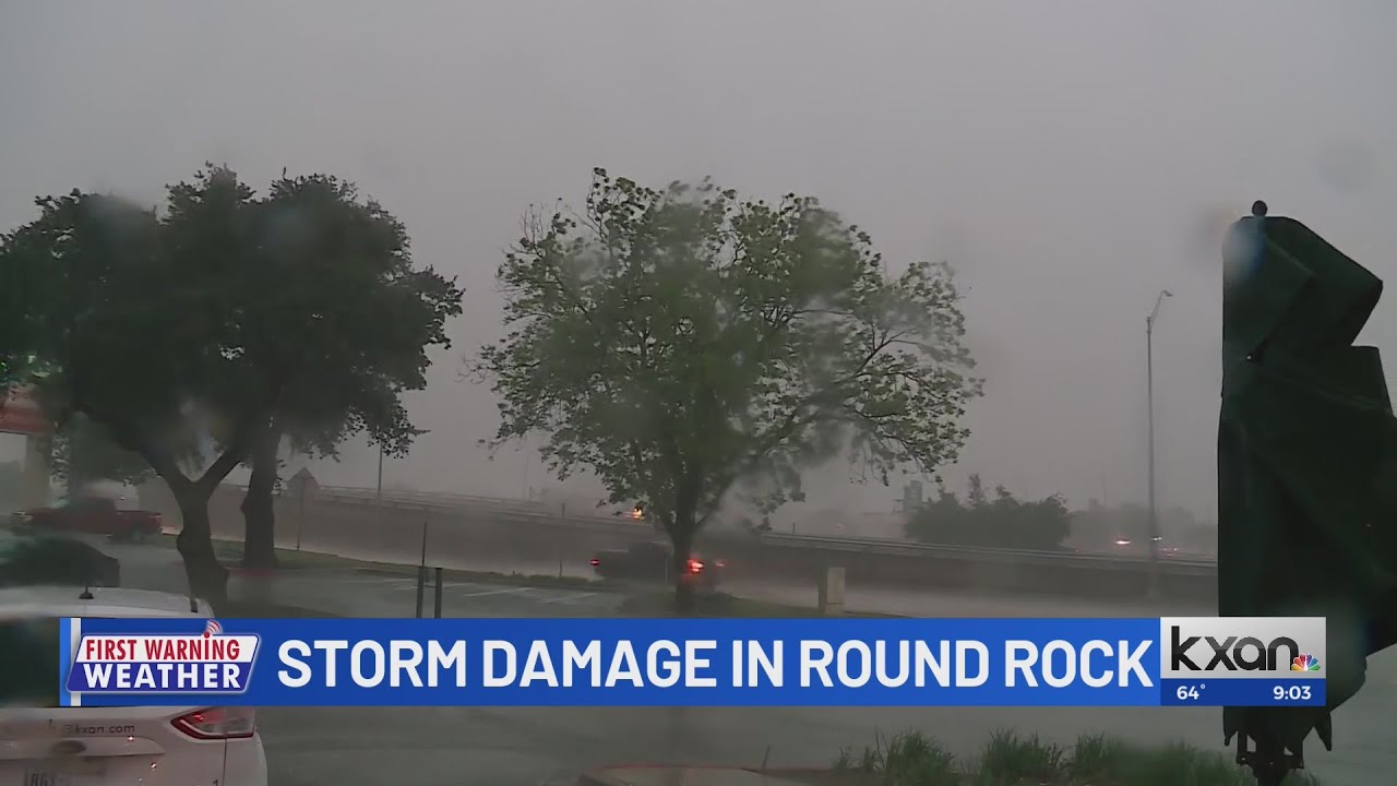 Severe storms leave behind damage in Round Rock - YouTube