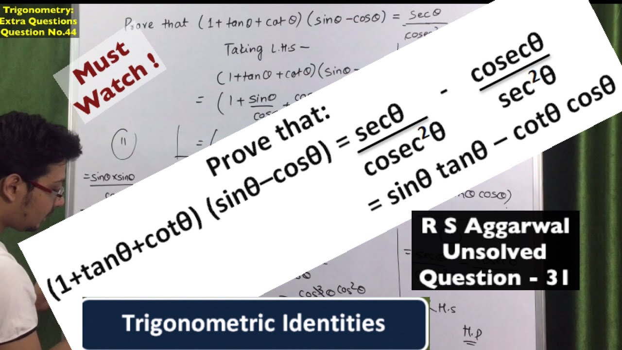Prove that (1+cota+tana)(sina-cosa)=seca/cosec^2a-coseca/sec^2a=sina ...