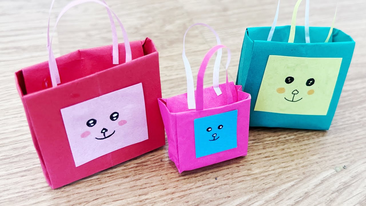 Mini Paper Bags DIY | DIY Paper Bags | Origami Crafts - YouTube