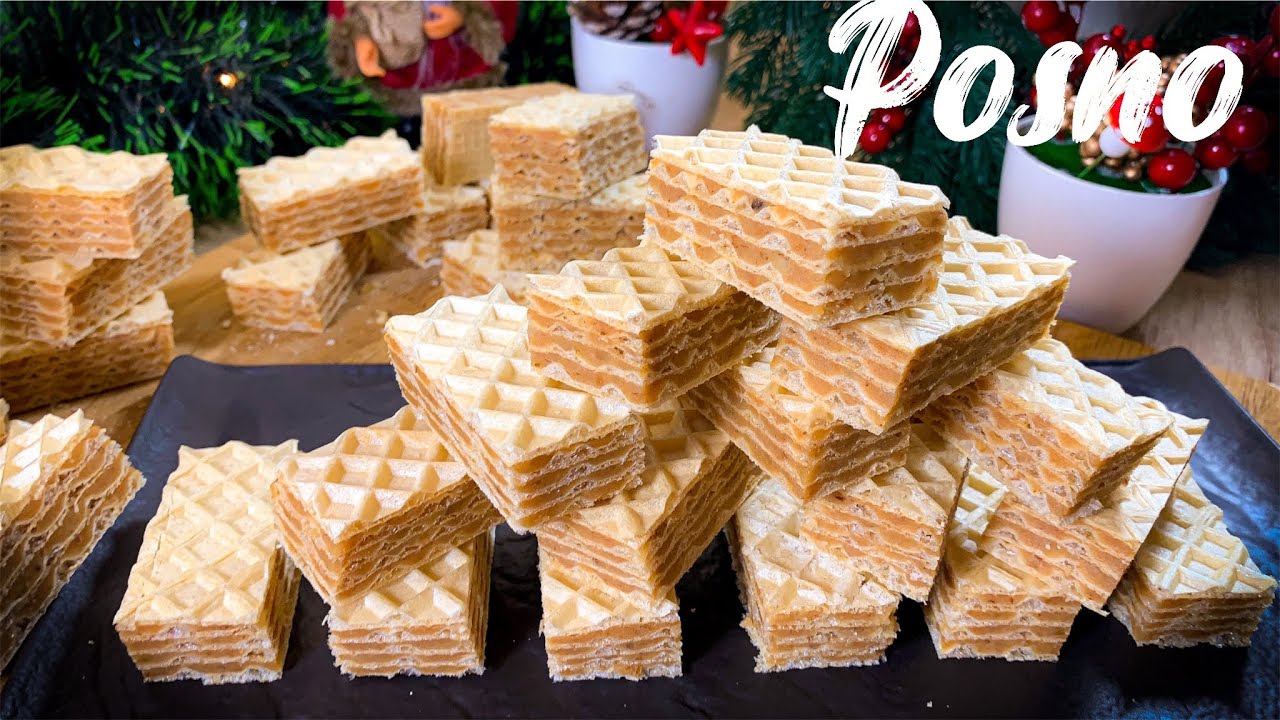 Oblande sa keksom i orasima - Walnuts wafer - CooKing Recepti - YouTube