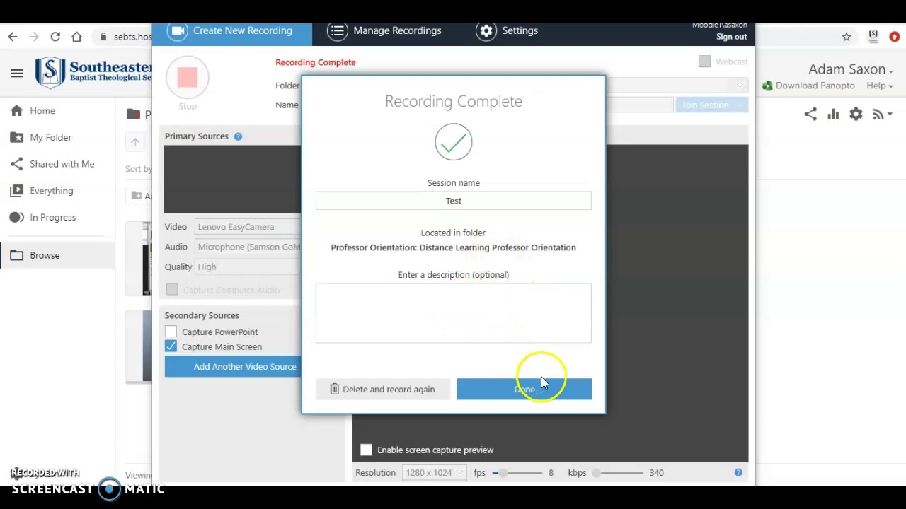 How to Record Using Panopto in Windows - YouTube