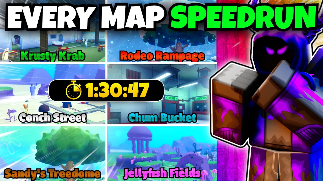 EVERY MAP SPEEDRUN WORLD RECORD! (SpongeBob Tower Defense) - YouTube