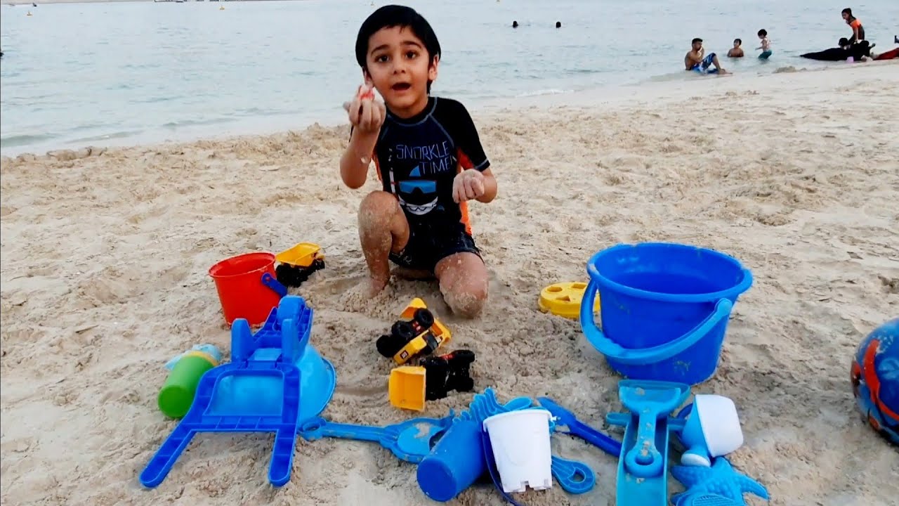 Beach Fun Trip with colorful Sand Toys and lots of water fun | Dubai ...