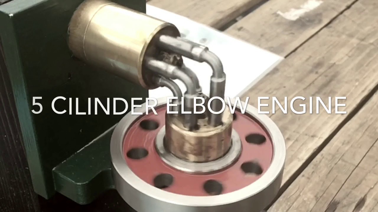 Elbow Engine - ‘Quaddel Daddel’ - 5 Cylinder pneumatic engine - YouTube