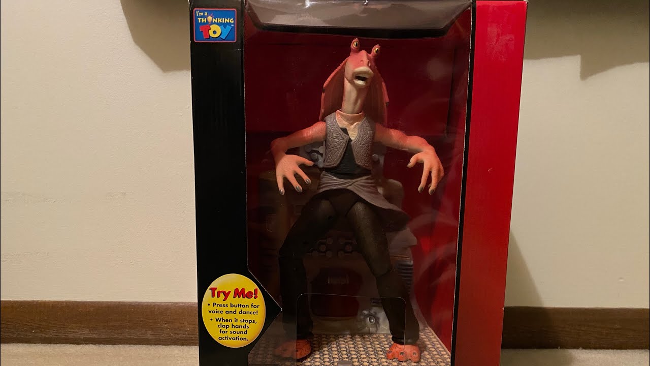 Thinkway 1999 - Dancing Jar Jar Binks Sound And Voice Activated - Star ...