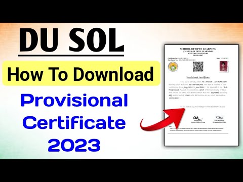 SOL Provisional Certificate 2023 | How to download SOL Provisional ...