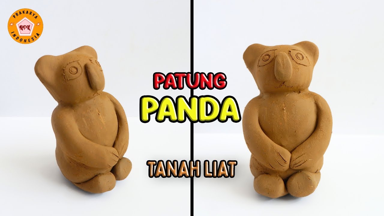 Membuat Patung Panda dari Tanah Liat || How to Make Panda Statue from ...