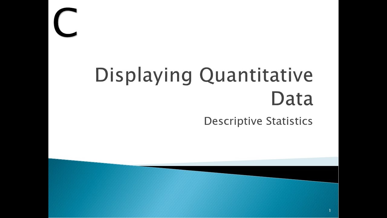 Displaying Quantitative Data: concept - YouTube