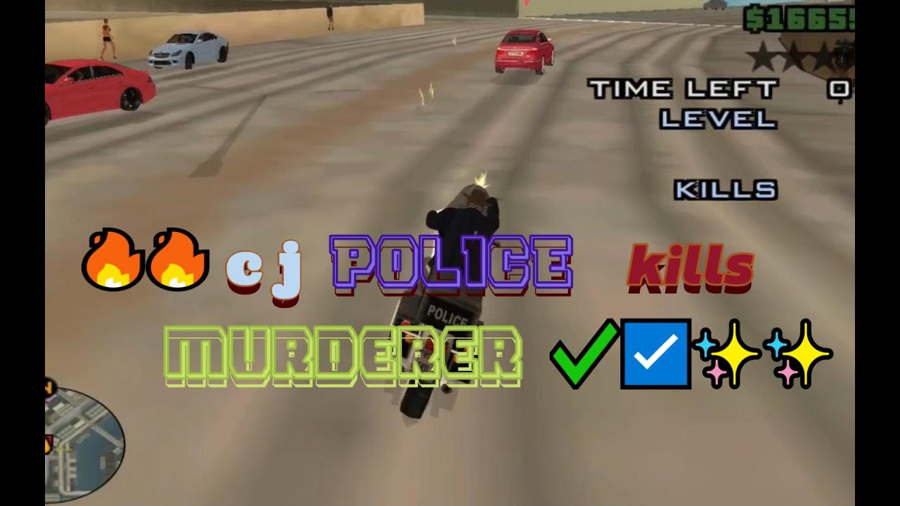 🔥🔥🔥 💢© CJ the COP 👮‍♂️ caught a suspect🔫 #cj #GTA #sanandreas 😎🌟 - YouTube
