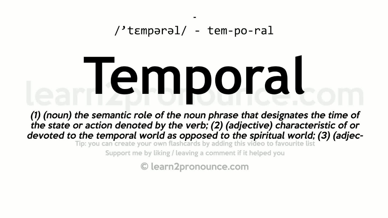 Temporal Pronunciation And Definition YouTube