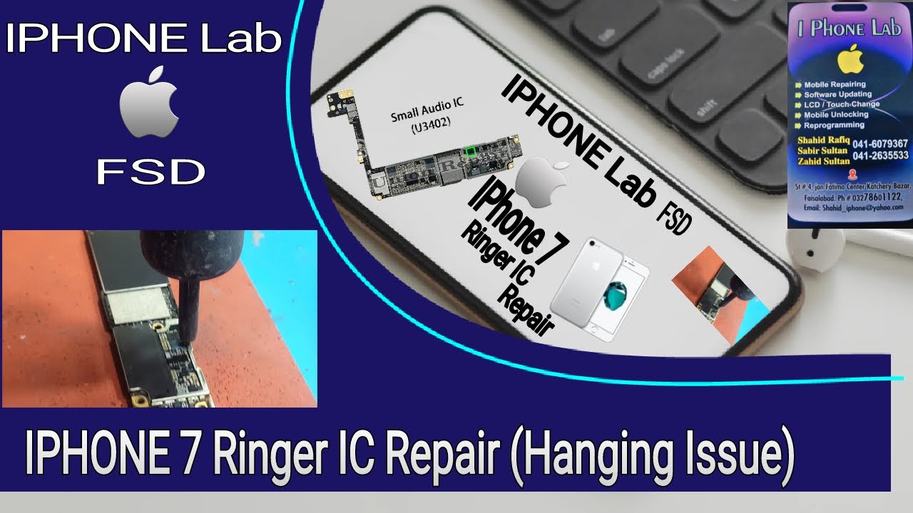 IPhone 7 Ringer IC Repair Hanging issue #iphone - YouTube