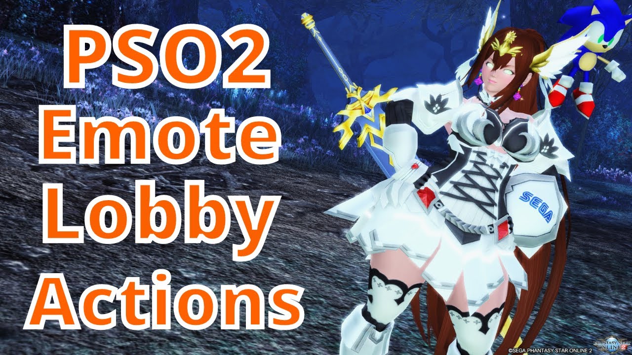 PSO2 80 Dance 17 Emote Lobby Action - YouTube