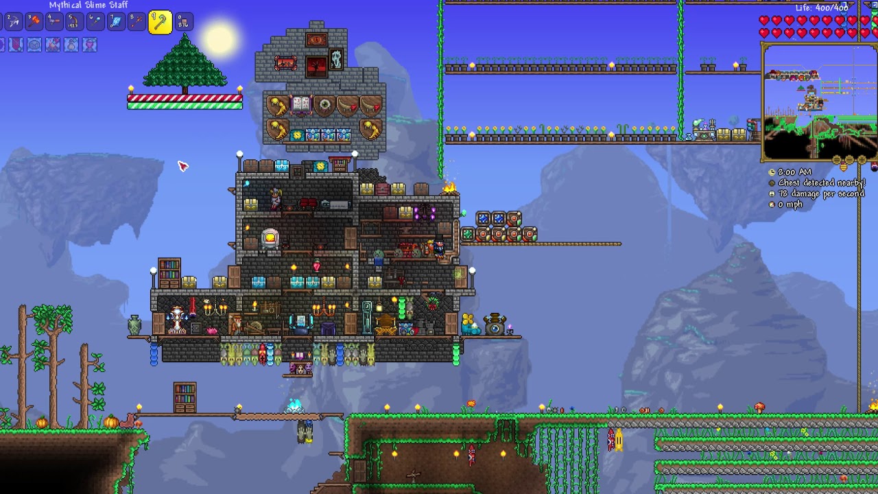 Alan does Terraria traps demo for James and Harry! - YouTube