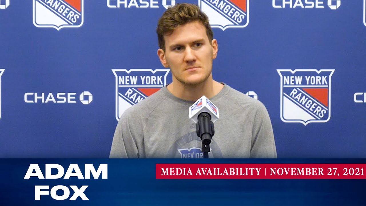 New York Rangers: Adam Fox Media Availability | Nov. 27, 2021 - YouTube