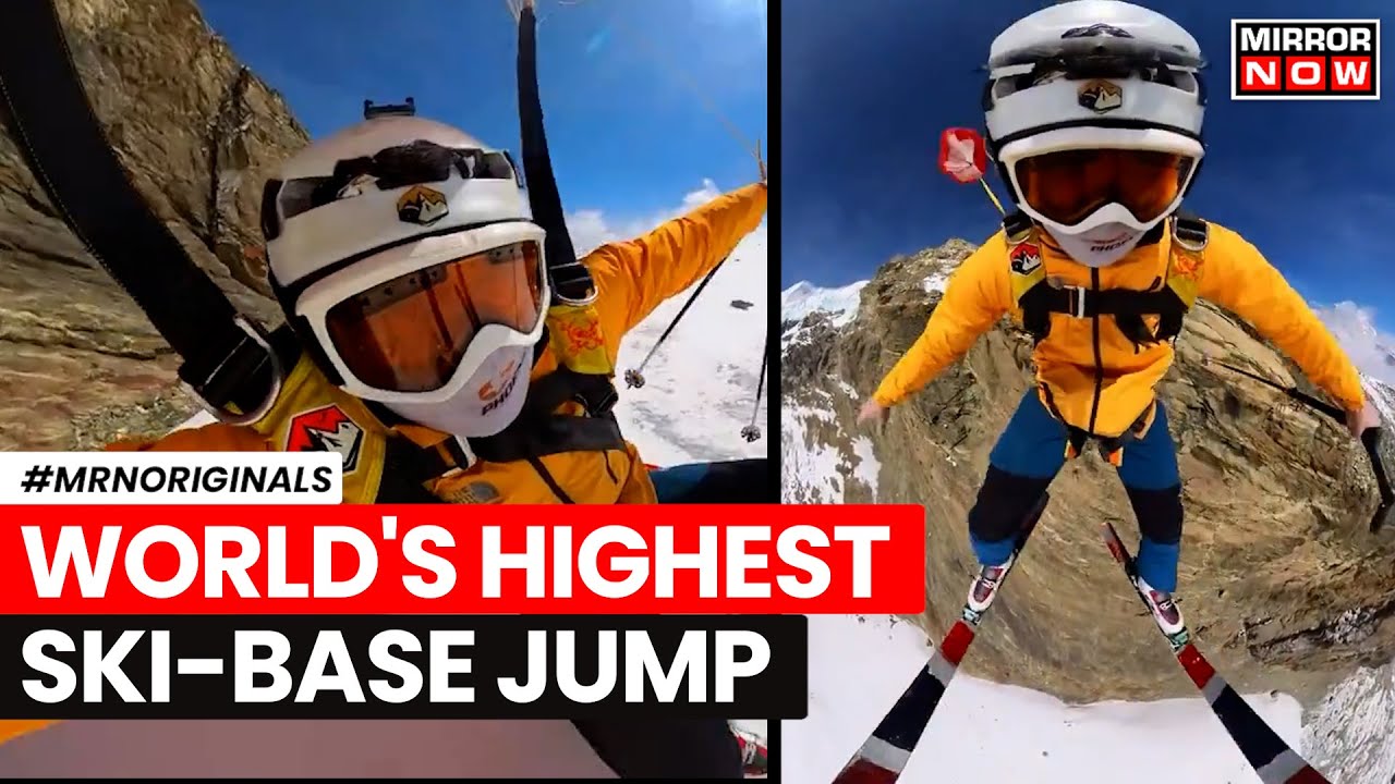 Guinness World Record | World's Highest Ski-BASE Jump | Joshua Bregmen ...