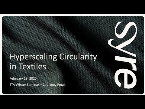 Courtney Petak of Syre: Hyperscaling Circularity in Textiles - YouTube