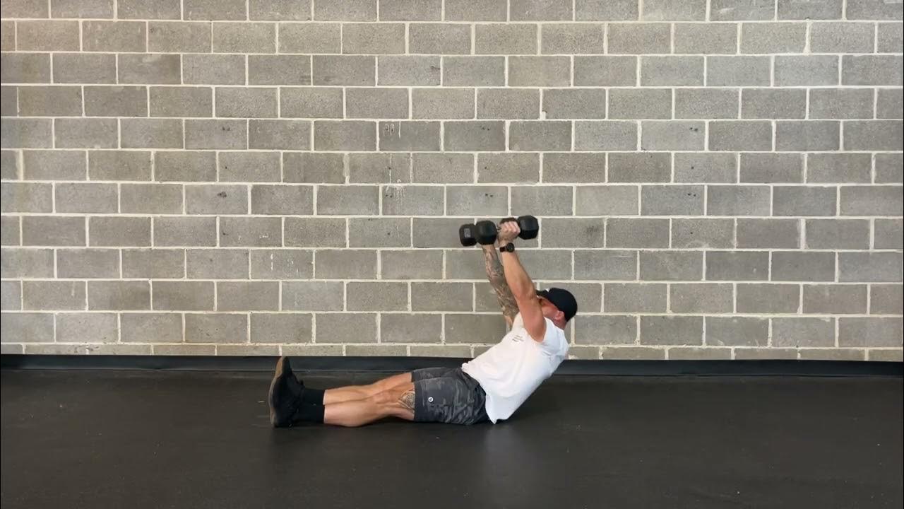 Dual Dumbbell Overhead Sit Up - YouTube
