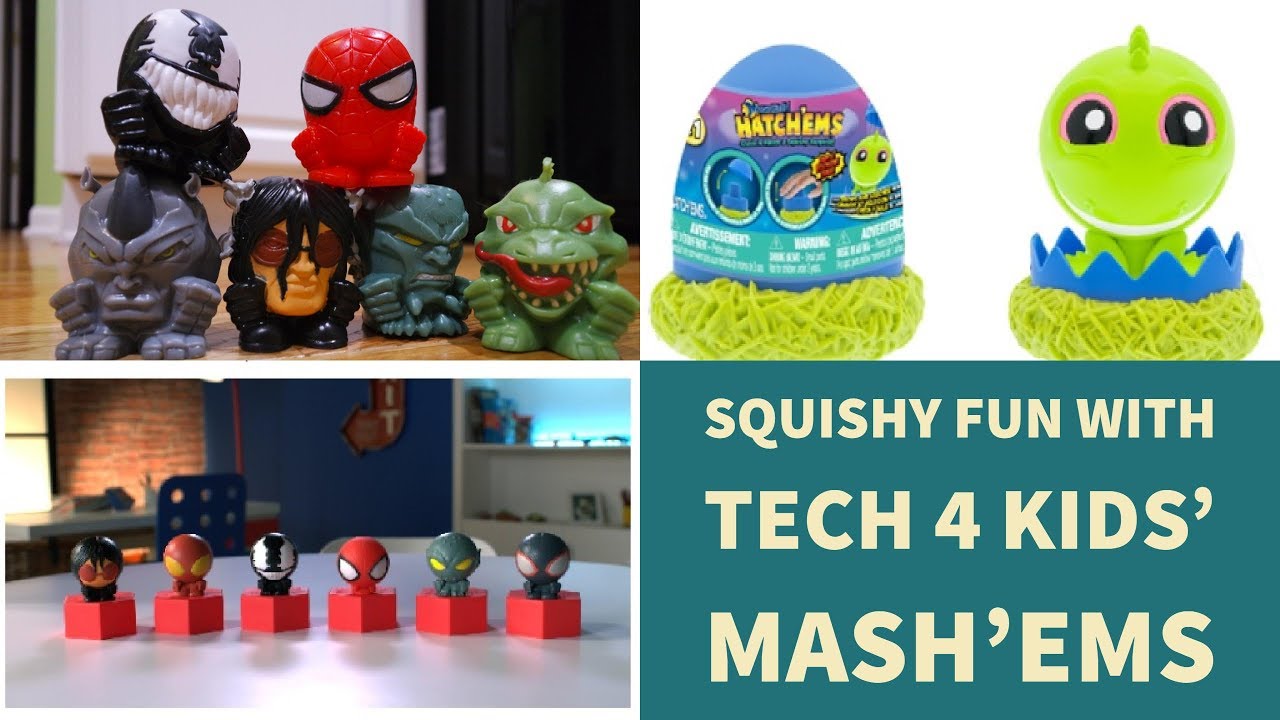 Squishy Fun With Tech 4 Kids’ Mash’Ems - YouTube