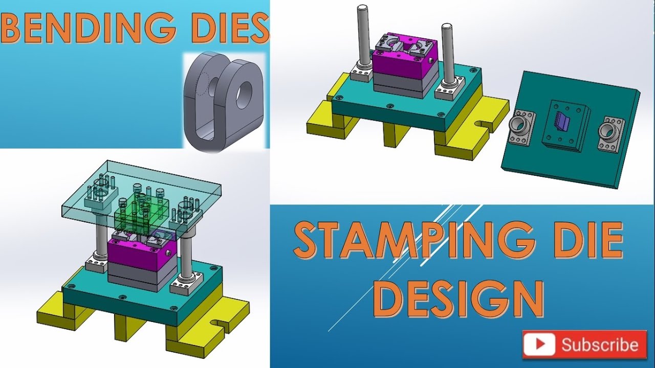 TUTORIAL SOLID WORKS DESIGN BENDING DIES - YouTube